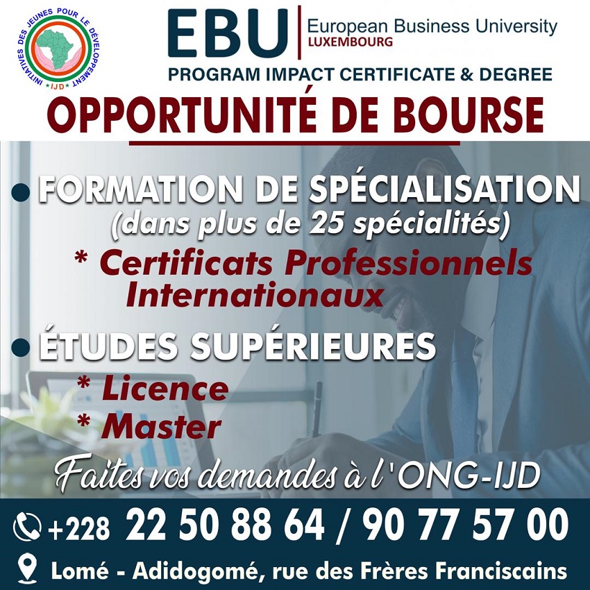 Togo / ONG-IJD : Une opportunité de bourse pour les jeunes et ...